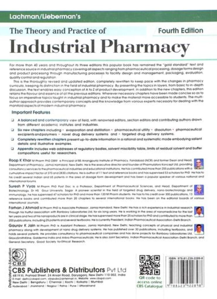 Buy The Theory And Practice Of Industrial Pharmacy Lachman/Lieberman's Book